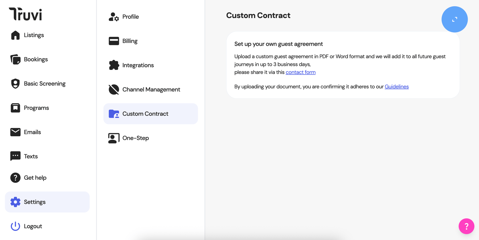 Custom Guest Agreements